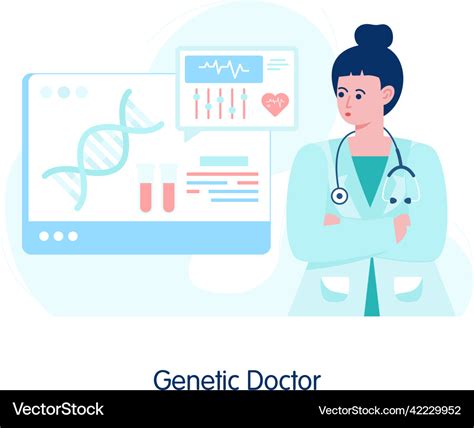 Genetic Doctor Royalty Free Vector Image Vectorstock