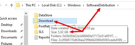 storage temporary files c windows softwaredistribution download