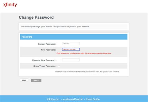 Xfinity Modem Dumb Password Rules