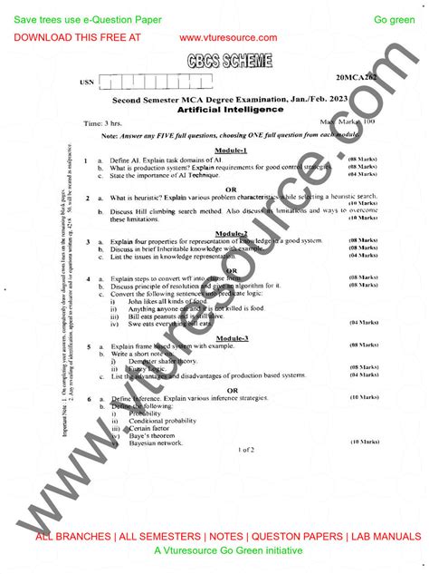 Feb 2023 Computer Science Vtu Studocu