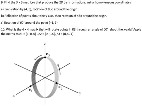 Solved Resolve The 9th And The 10th Exercise Find The 3 X 3 Matrices