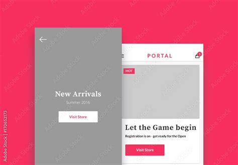 Social Media And Shopping App UI UX Kit 2 Stock Template Adobe Stock