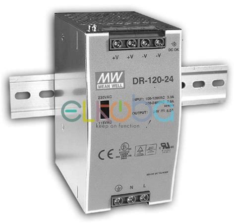 MEANWELL DR-120-12 Netzteil Hutschiene 12V / 10A, 65 x 110 x 125mm ...