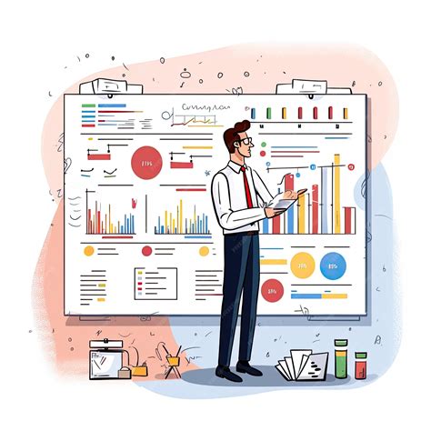 Premium Photo Businessman Presenting Charts And Graphs On Whiteboard