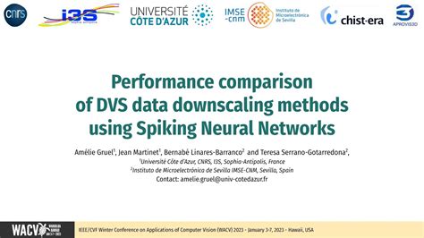 Wacv 2023 Performance Comparison Of Real Time Dvs Data Spatial Downscaling Methods Using Snn