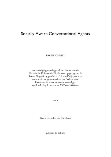Pdf Socially Aware Conversational Agents