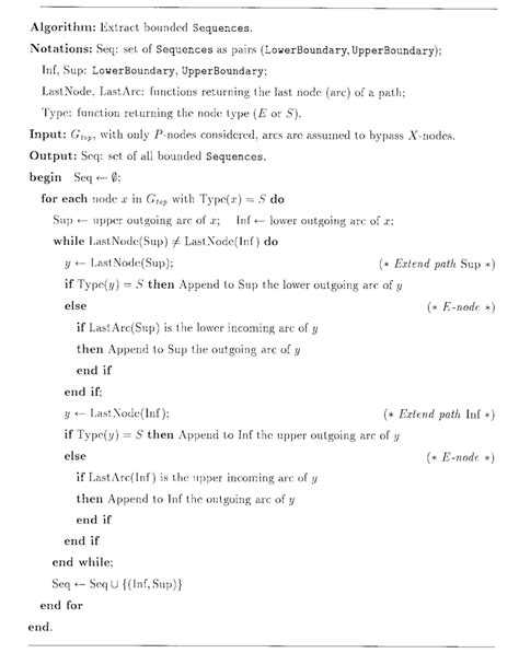 An Algorithm To Extract Bounded Regions Sequences From The