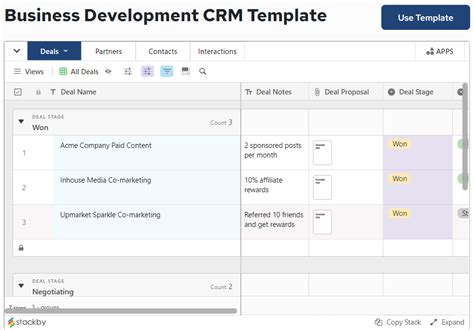 Top 21 Free Crm Templates For Business Stackby