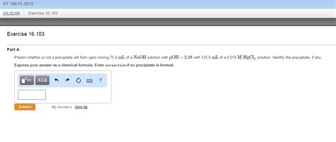 Solved Predict Whether Or Not A Precipitate Will Form Upon