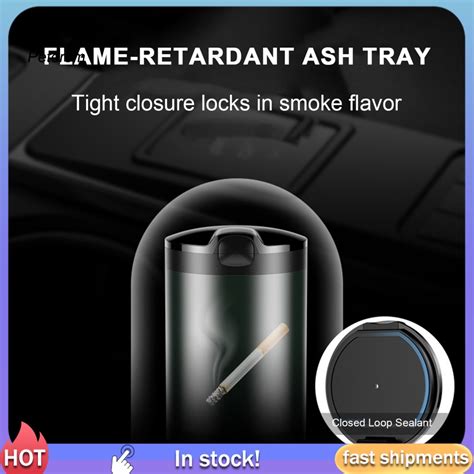 Pp ถาดเถ้ารถยนต์ พร้อมไฟ Led ขนาดเล็ก ทนความร้อน พร้อมฝาปิด สําหรับ