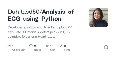github duhitasd50 analysis of ecg using python developed a software