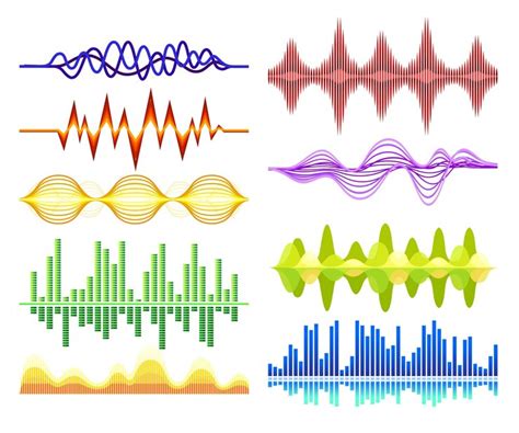 Premium Vector Collection Of Various Abstract Music Waves Sound