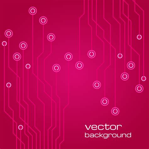 Abstract Technological Pink Background With Elements Of The Microchip Circuit Board Background