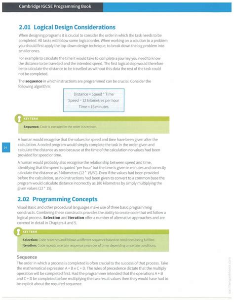Sách Cambridge Igcse Computer Science Programming Book For Microsoft