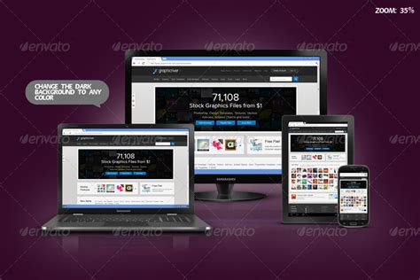 chrome devices responsive web mockups graphics graphicriver