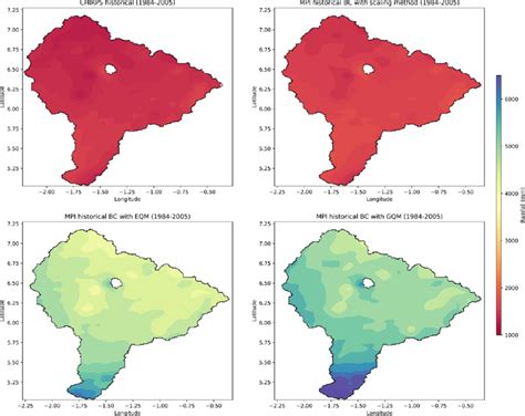Comparison Of Mpi Esm Mr Historical Rainfall With Chirps Using Three