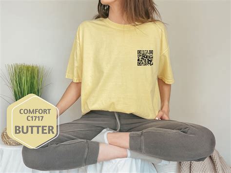 Comfort Colors Custom QR Code Shirt For Business Barcode Shirt For