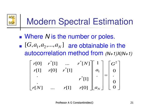 Modern Spectral Estimation Ppt Download
