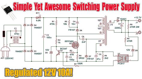 Schematic Switching Power Supply Supply Power Circuit Switch