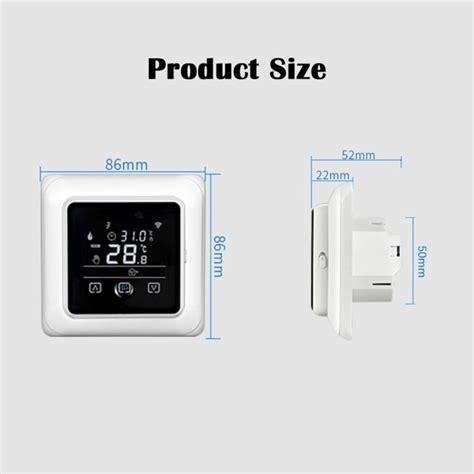 Beok 220V Tuya Smart Life Wifi Termosztát Elektromos Víz Padlófűtési