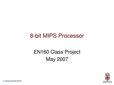 Ppt 8 Bit Mips Processor Powerpoint Presentation Free Download Id 139723