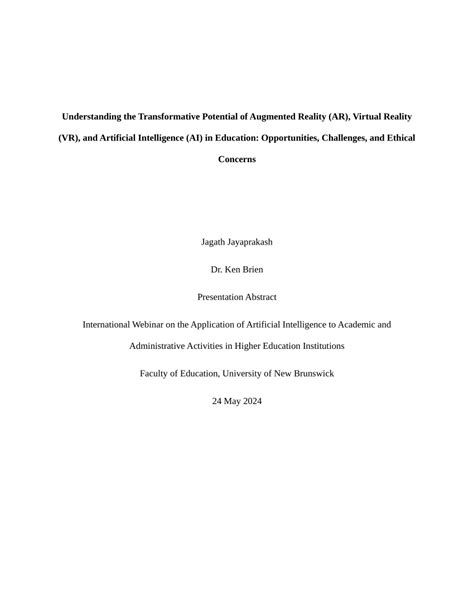 PDF Understanding The Transformative Potential Of Augmented Reality
