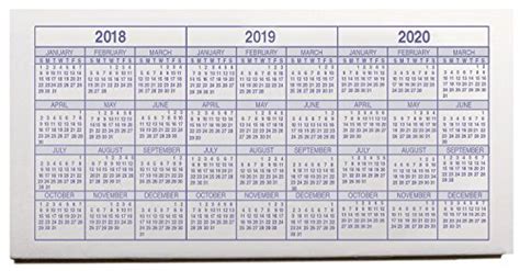 Printable Checkbook Size Calendar