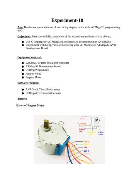 Stepper Motor Interfacing With Atmega32 Pdf Electric Motor Electrical Engineering