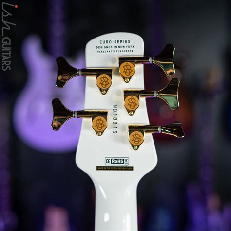 Spector Euro 5 Classic 5 String Bass White Gloss Demo Ish Guitars