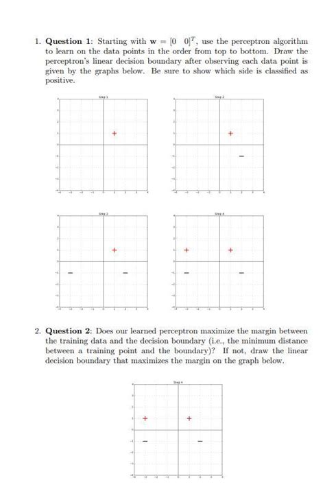 Solved 1 Perceptrons A Perceptron Learns A Binary Linear Chegg