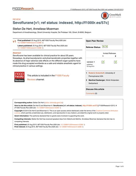Pdf Sevoflurane