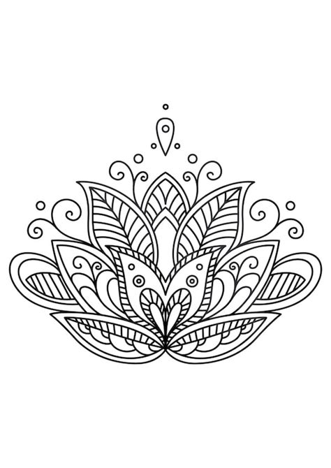 Lotus Mandala Coloring Pages