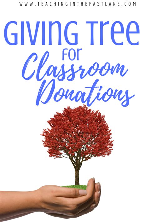 Classroom Donations Through A Giving Tree Teaching In The Fast Lane