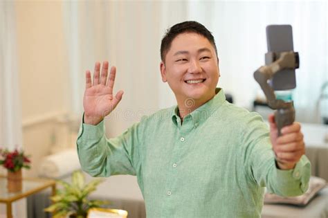 Influencer Filming Review Of Wax Salon Stock Image Image Of Blogger
