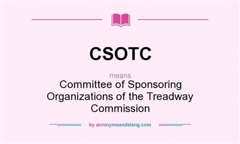 Csotc Committee Of Sponsoring Organizations Of The Treadway Commission In Undefined By