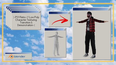 PS Retro Low Poly Character Texturing Transiton Demonstration YouTube