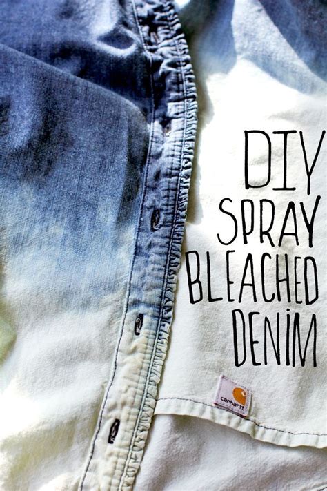 A Pair Of Jeans With The Words Diy Spray Bleached Denim On Them