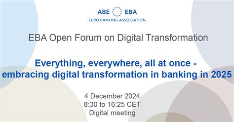 Digitaltransformation Banking Euro Banking Association Eba