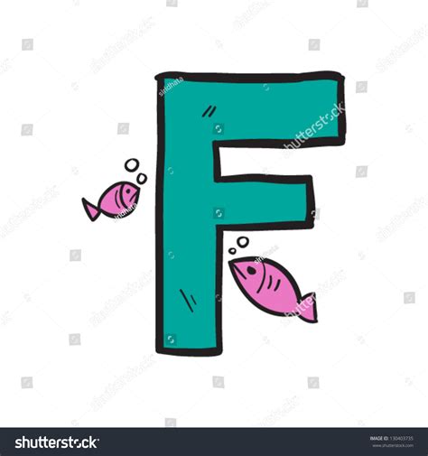 Cartoon Letter F Stock Vector Illustration Shutterstock