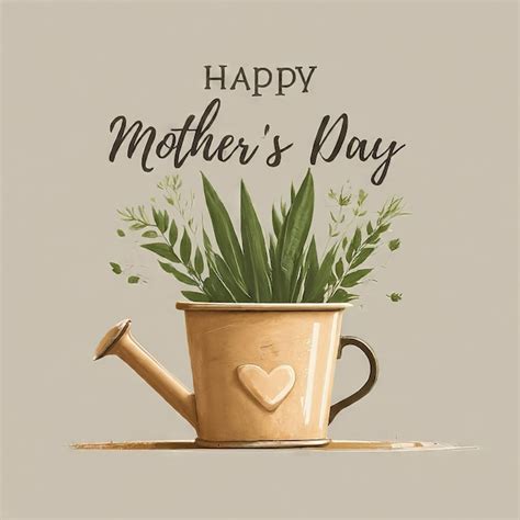 Premium Vector Happy Mothers Day Greeting Card With Cute Little