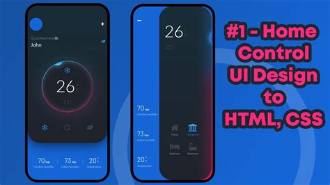 Convert Ui Design To Html Css Using Bootstrap 4 Home Control Mobile