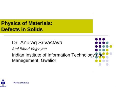Pdf Physics Of Materials Defects In Profanurag Physics Class Defects