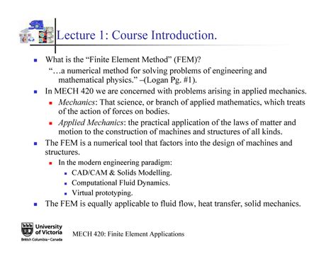 Lecture Lecture Course Introduction What Is The Finite Element Method FEM A Studocu