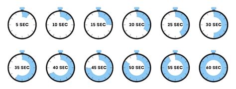 Conjunto De Icono De Reloj Analógico Vector Premium