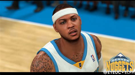 Carmelo Anthony Cyberface And Body Model Nuggets Version By Ecph For 2k20