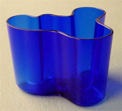 Wunderschöne Original Vintage Alvar Aalto Glas Vase Gebraucht In