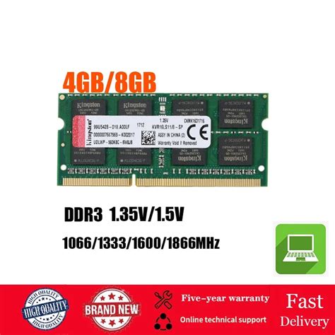4gb8gb Ddr3ddr3l Notebook Memory Ram Sodimm 1066133316661866 Mhz