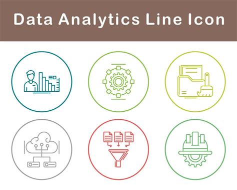 Data Analytics Vector Icon Set 21506494 Vector Art At Vecteezy