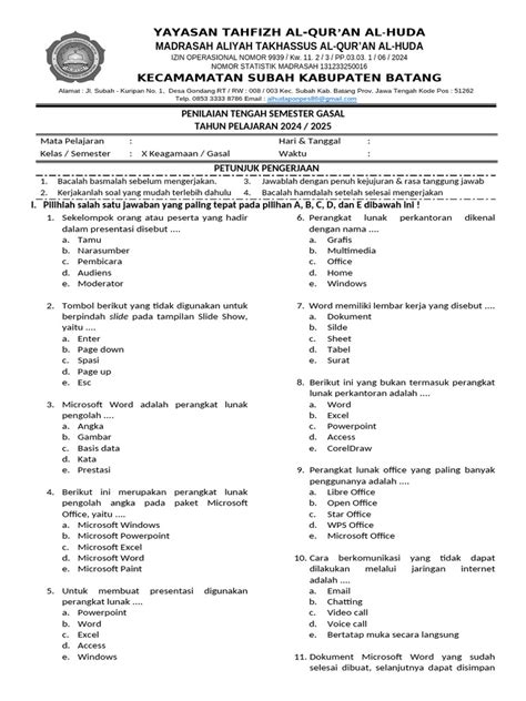 Soal Informatika Pdf