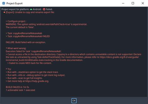 Gdscript Console Log Error While Exporting Godot Project To AAB